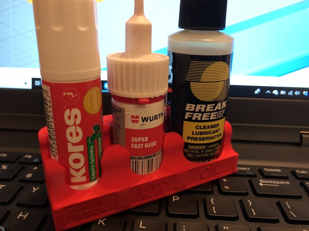 Free 3D file Desk Tidy for Glue Stick, Wurth Super Glue and oil・3D ...