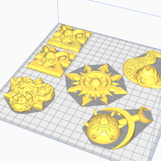 Download OBJ file Chaos Gods symbol pendant • 3D printing design ・ Cults