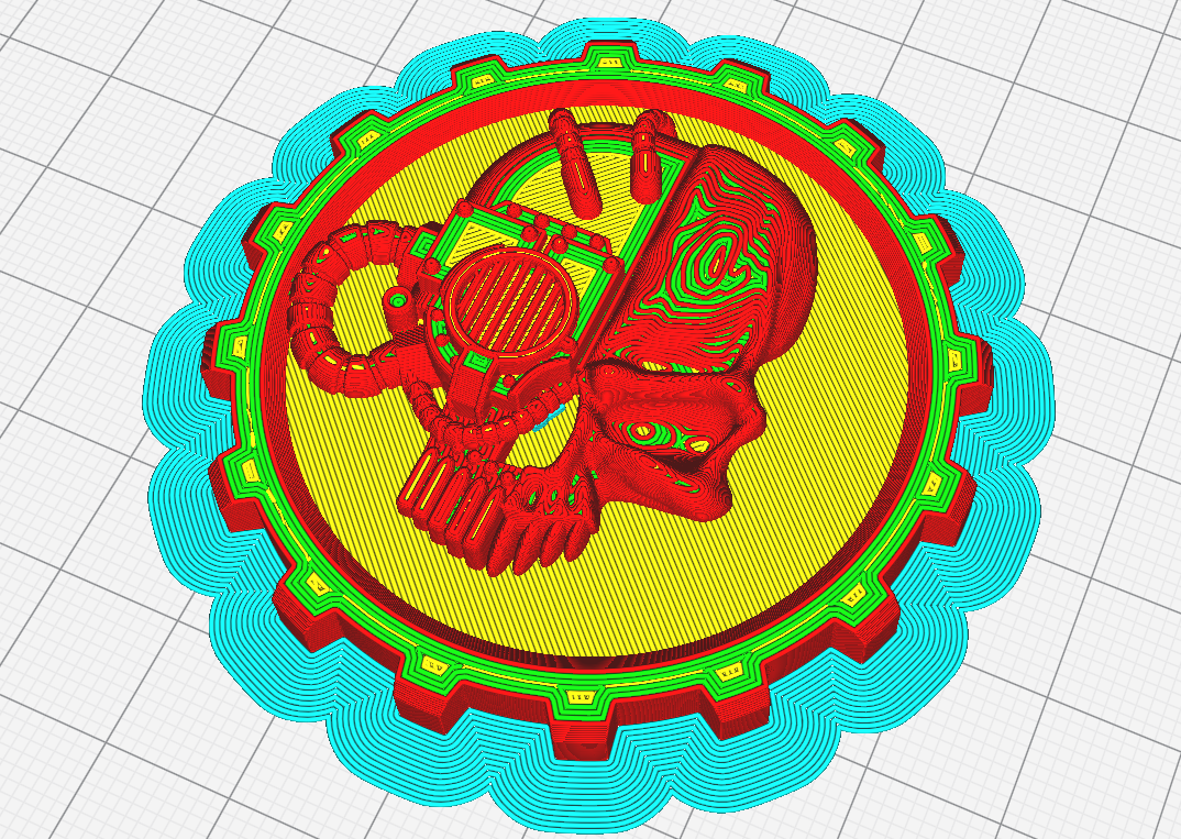 STL file Adeptus Mechanicus Sign Badge・3D printable model to download・Cults