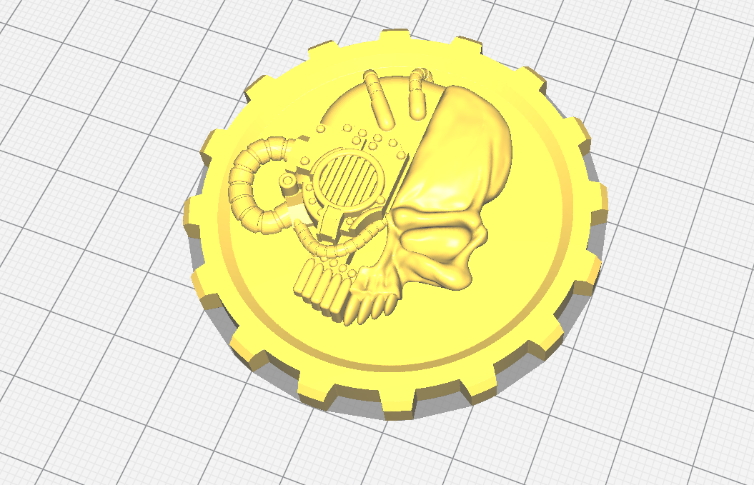 STL file Adeptus Mechanicus Sign Badge・3D printable model to download・Cults
