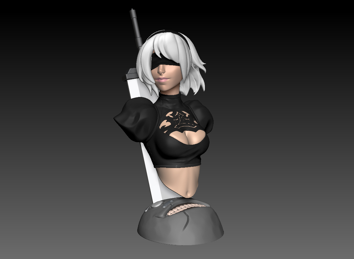 STL file Bust Posed - 2B・3D printing design to download・Cults