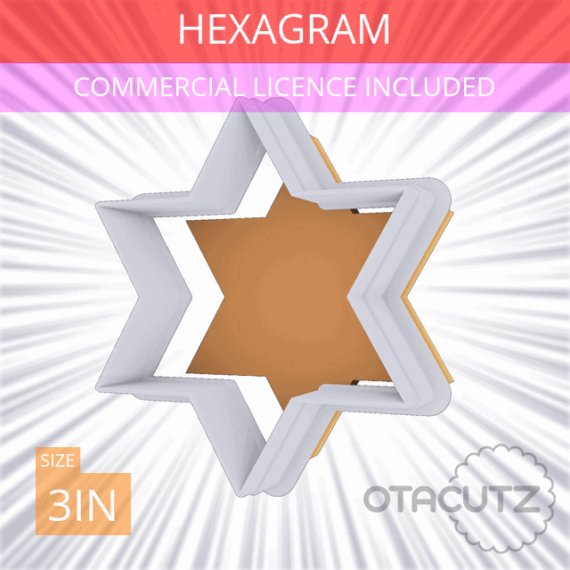 3D file Hexagram Cookie Cutter 3in / 7.6cm・3D print design to download ...