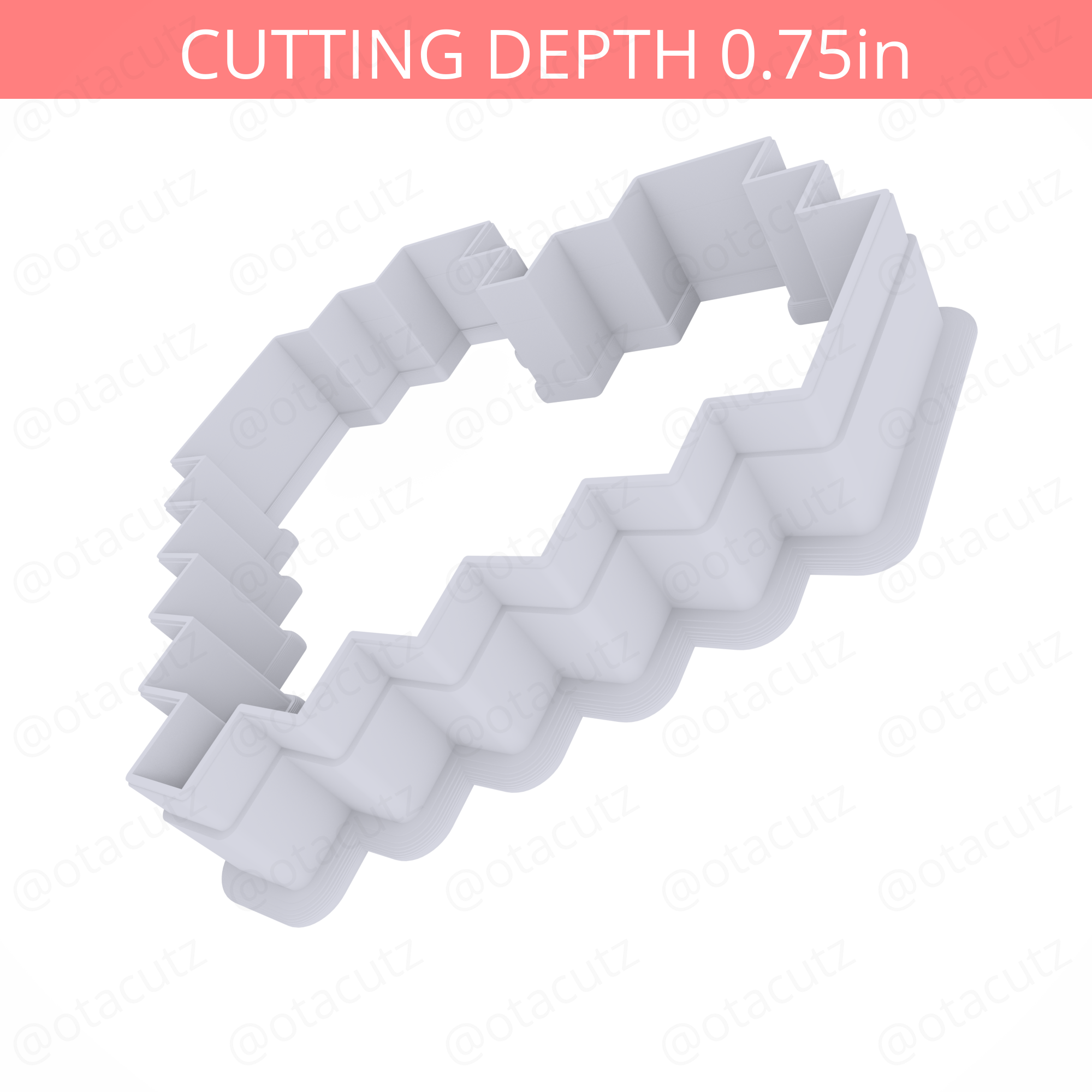 3D file Pixel Heart Cookie Cutter 3.75in / 9.5cm・3D printable model to ...