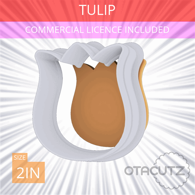 STL file Tulip Cookie Cutter 2in / 5.1cm・3D print object to download・Cults