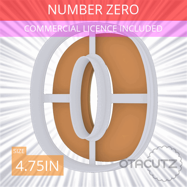 3D file Number Zero Cookie Cutter 4.75in / 12.1cm・3D printer design to ...
