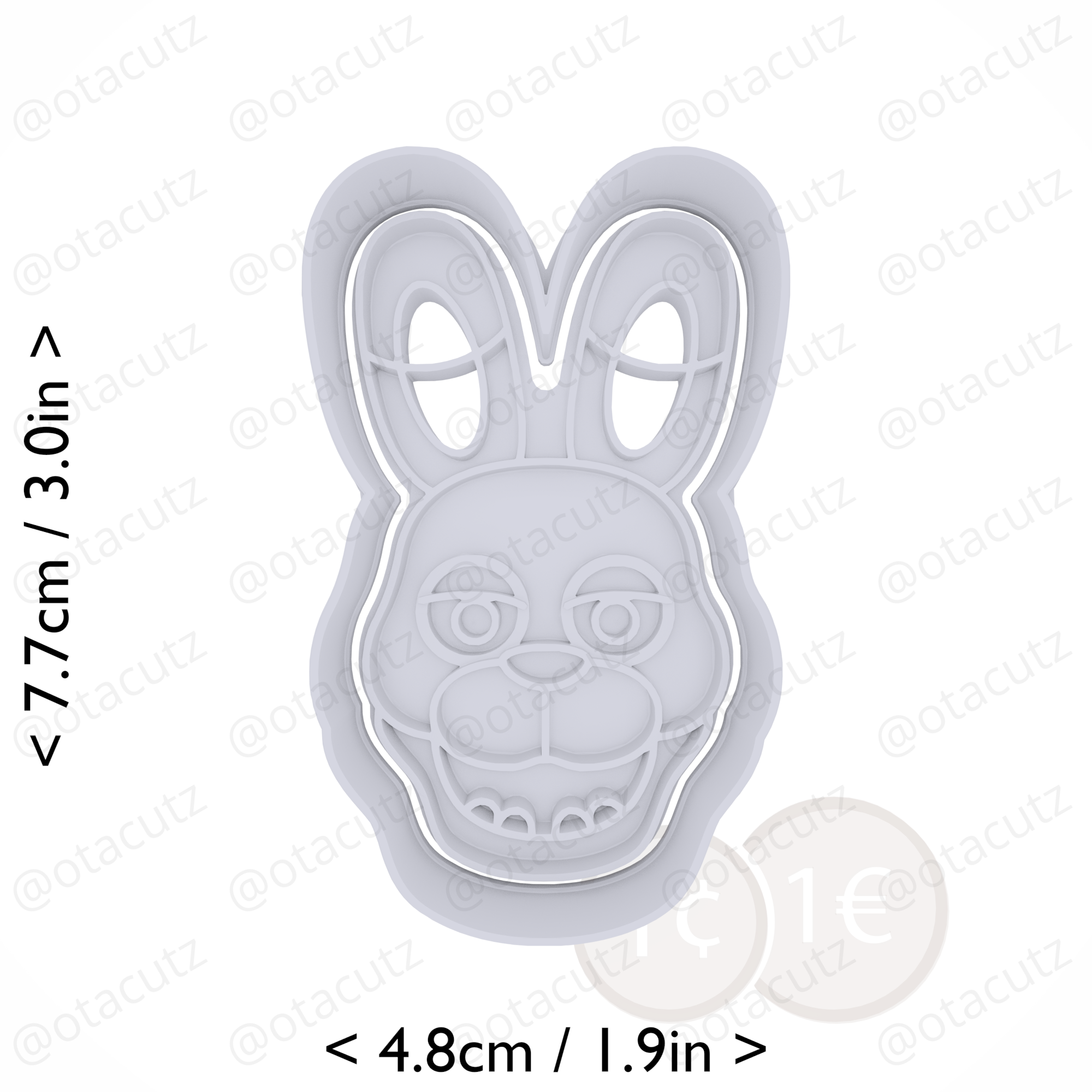 Archivo 3D gratis Bonnie Cookie Cutter / FNAF・Modelo para descargar y ...