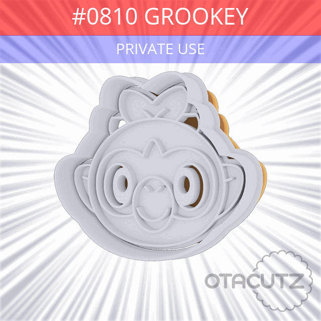 Fichier 3D gratuit #0810 Grookey Cookie Cutter / Pokémon 🍪・Objet pour ...