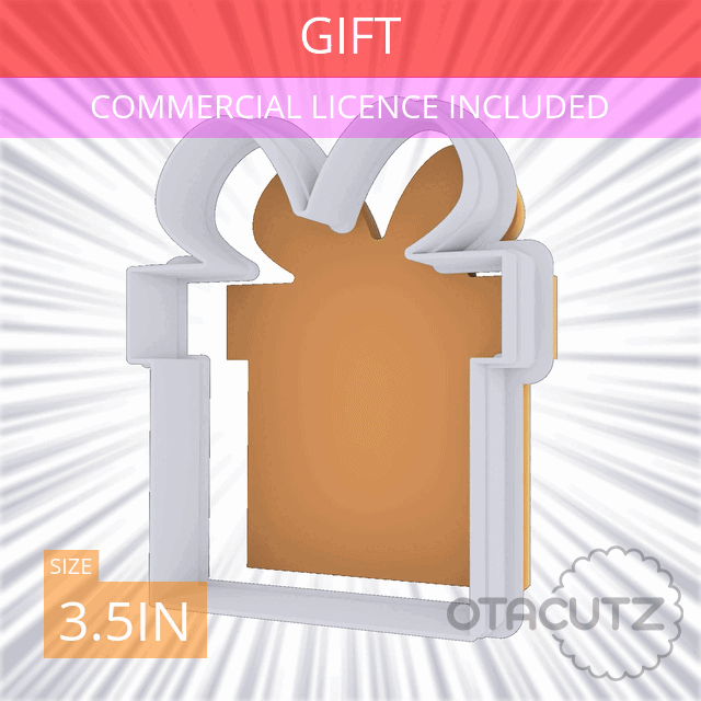 3D file Gift Cookie Cutter 3.5in / 8.9cm・Template to download and 3D ...