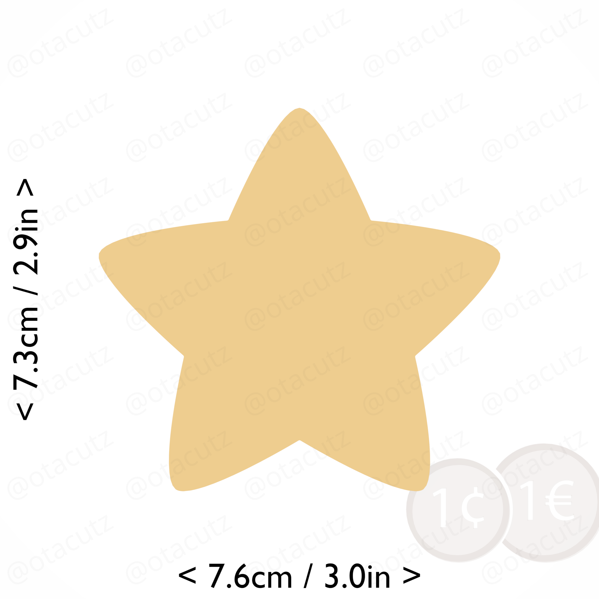 3D file Star Cookie Cutter 3in / 7.6cm・3D printable design to download ...