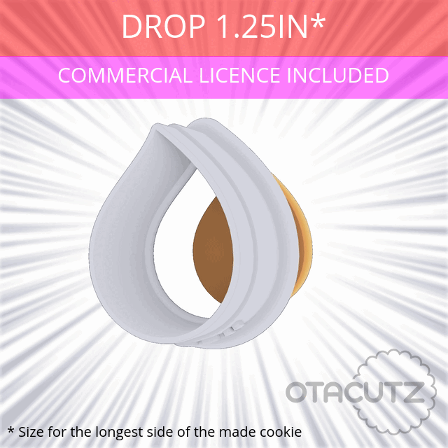 STL file Drop Cookie Cutter 1.25in / 3.2cm・3D printing model to ...