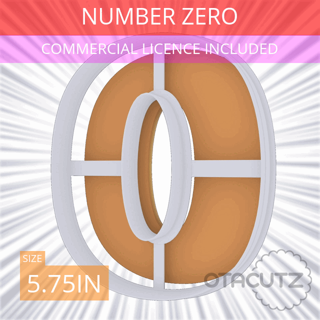 Archivo 3D Cortador de galletas Número Cero 5.75in / 14.6cm・Objeto para impresora 3D para ...