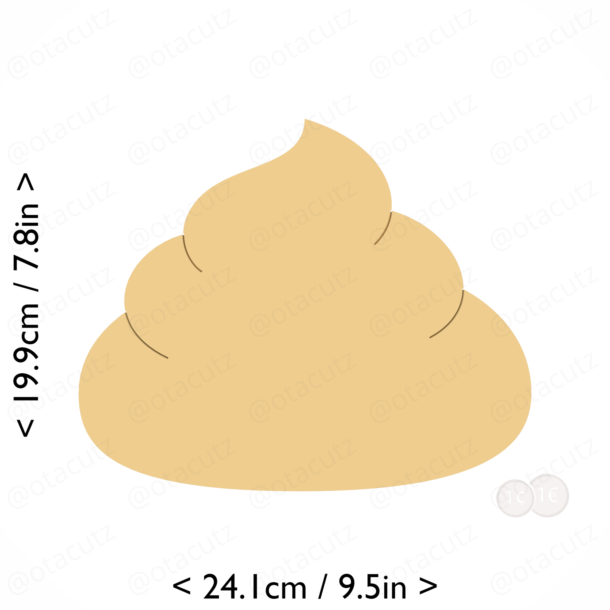 STL file Poop Cookie Cutter 9.5in / 24.1cm 🍪・3D printable model to ...