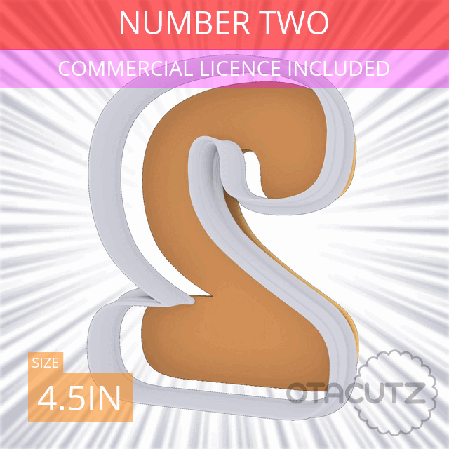 STL-Datei Nummer Zwei Ausstechform 11,4 cm / 4,5 Zoll・3D-druckbares ...