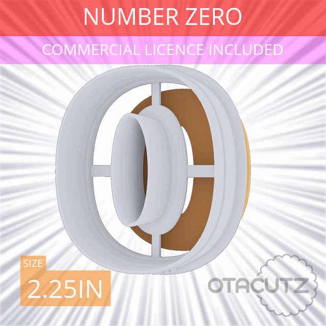 STL file Number Zero Cookie Cutter 2.25in / 5.7cm・Design to download ...