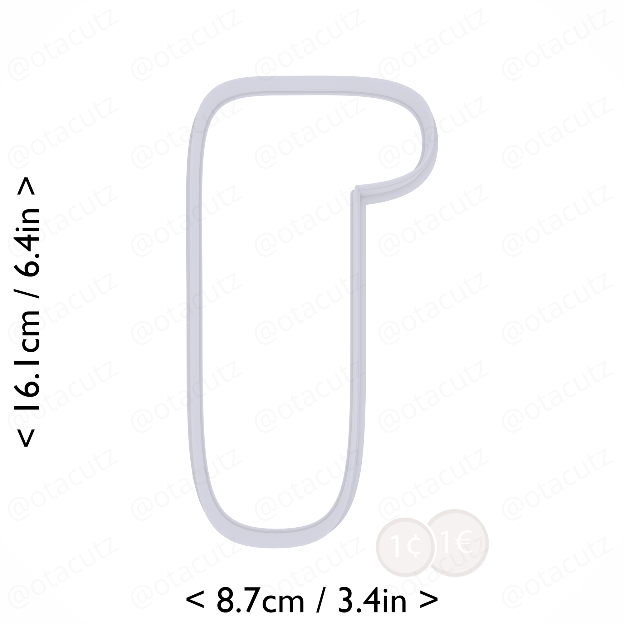 3D file Number One Cookie Cutter 6in / 15.2cm・3D printable model to ...