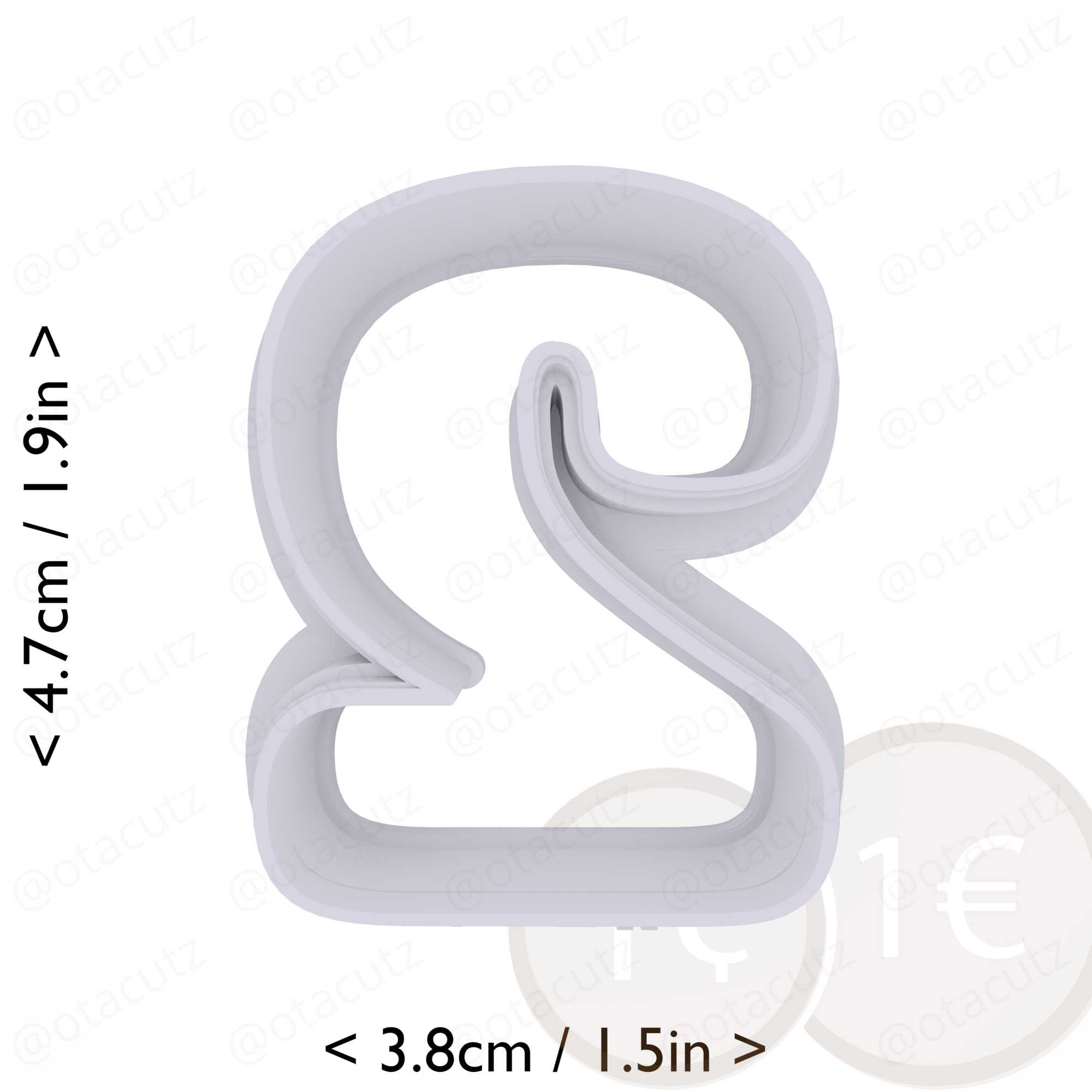 STL file Number Two Cookie Cutter 1.5in / 3.8cm・3D print object to ...