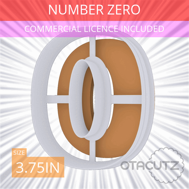 3D file Number Zero Cookie Cutter 3.75in / 9.5cm・3D printing idea to download・Cults
