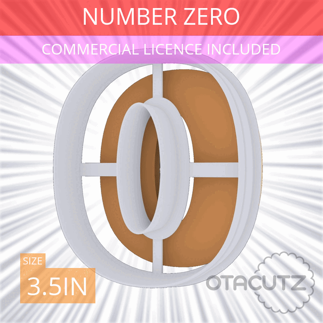 3D file Number Zero Cookie Cutter 3.5in / 8.9cm・3D printer design to ...