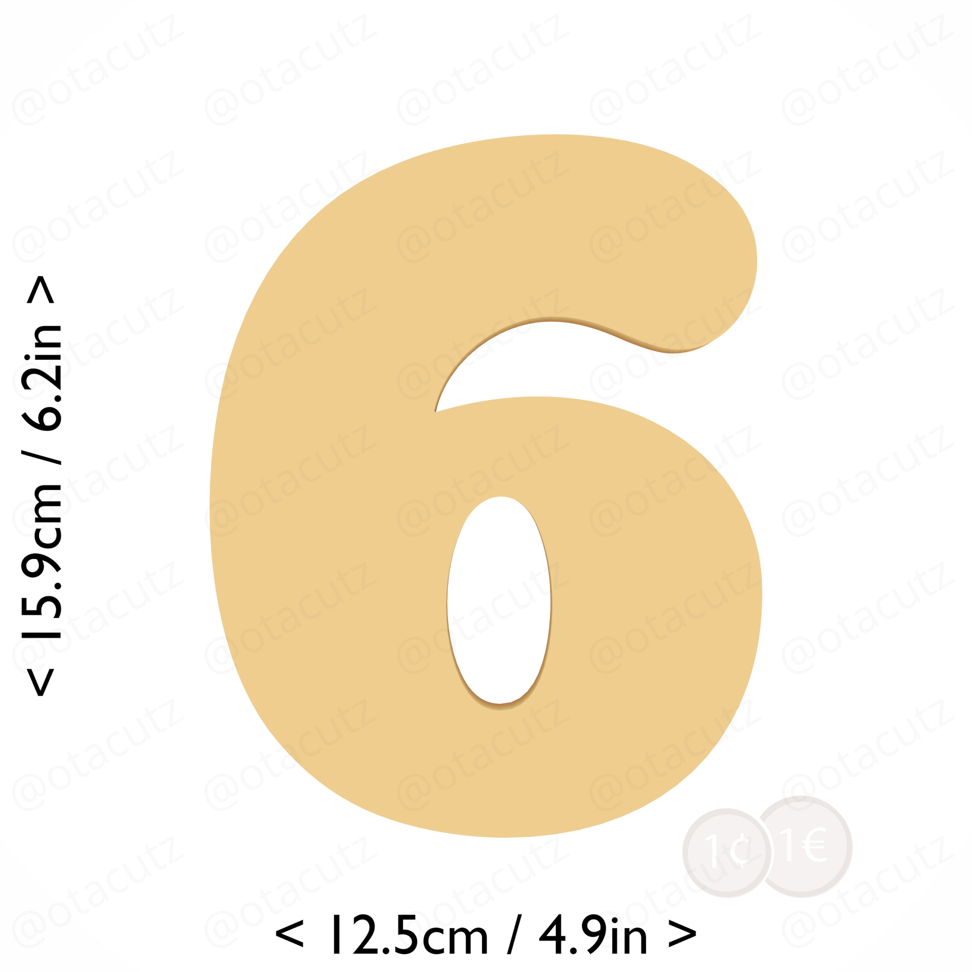 3D file Number Six / Nine Cookie Cutter 6.25in / 15.9cm・3D printing ...