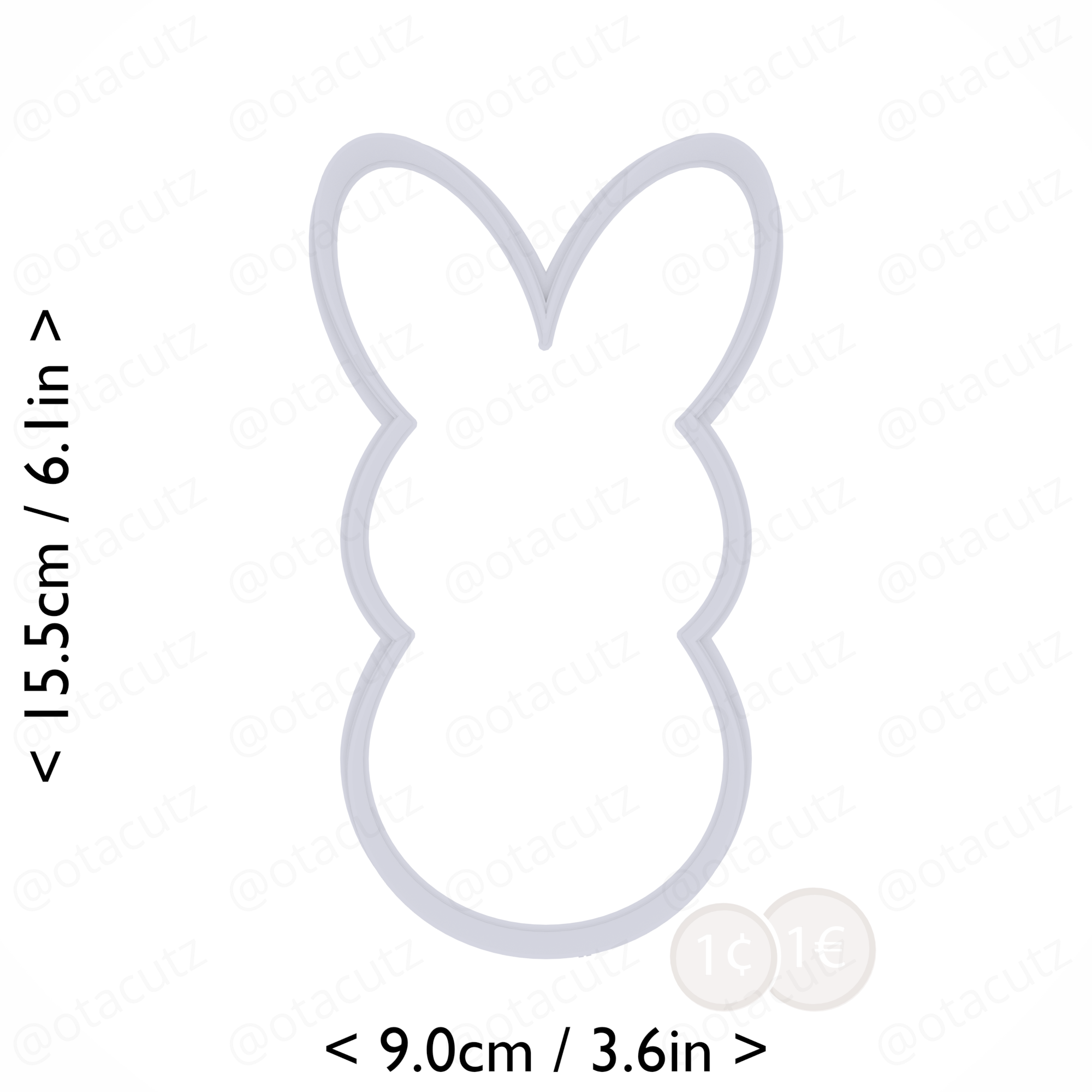 3D File Bunny Cookie Cutter 5 75in 14 6cm Model To Download And 3D