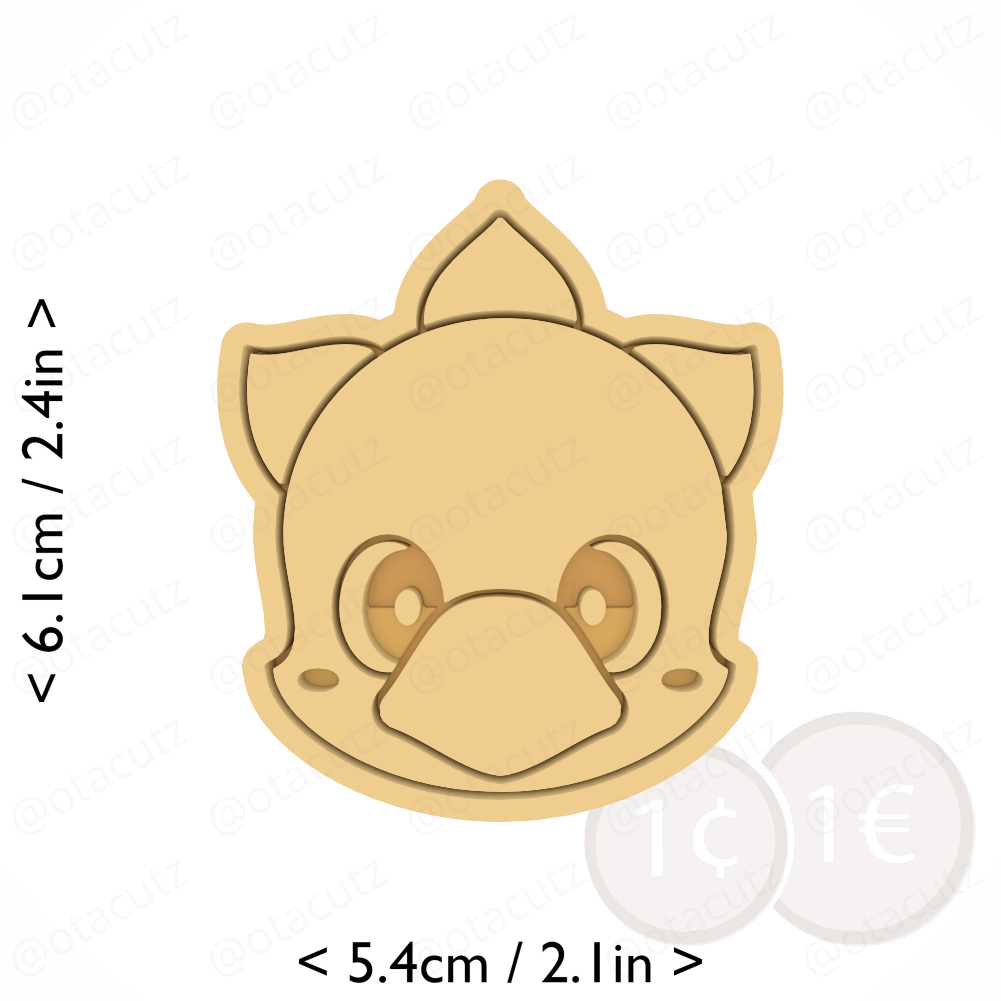 Free STL file Chocobo Face Cookie Cutter / FF・3D printer design to ...