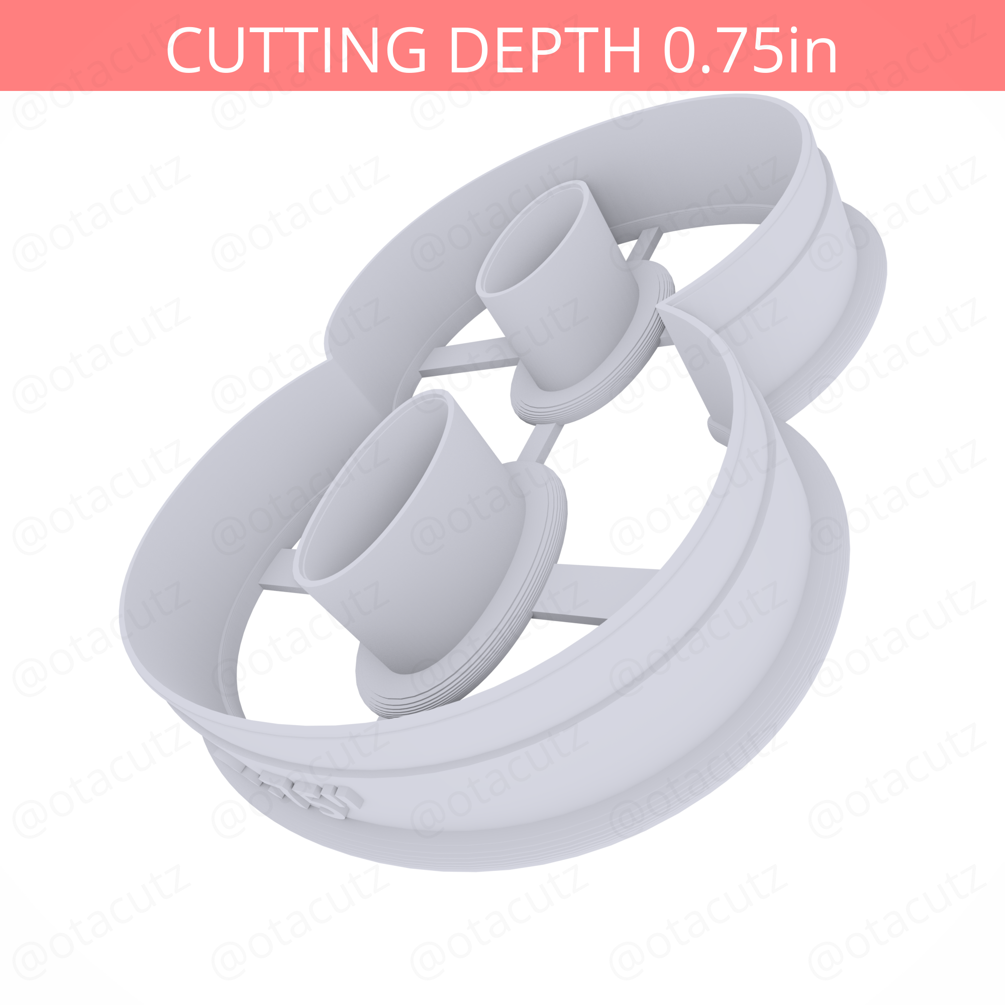 STL file Number Eight Cookie Cutter 3.75in / 9.5cm・3D printable model ...