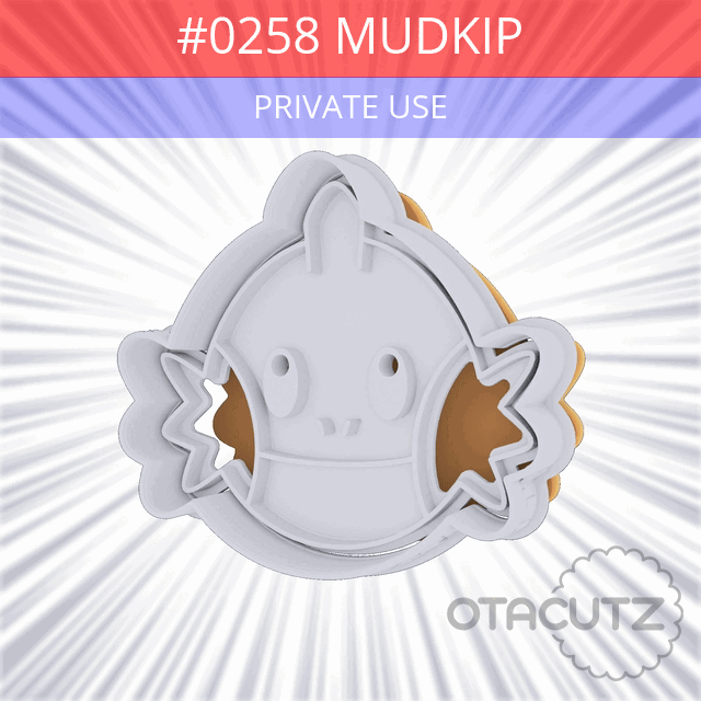 Free STL file #0258 Mudkip Cookie Cutter / Pokémon・Object to download ...