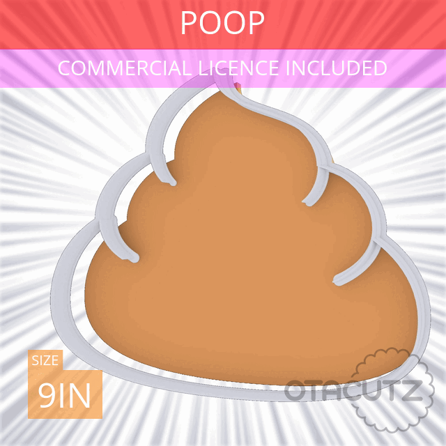 STL file Poop Cookie Cutter 9in / 22.9cm・3D printer design to download ...