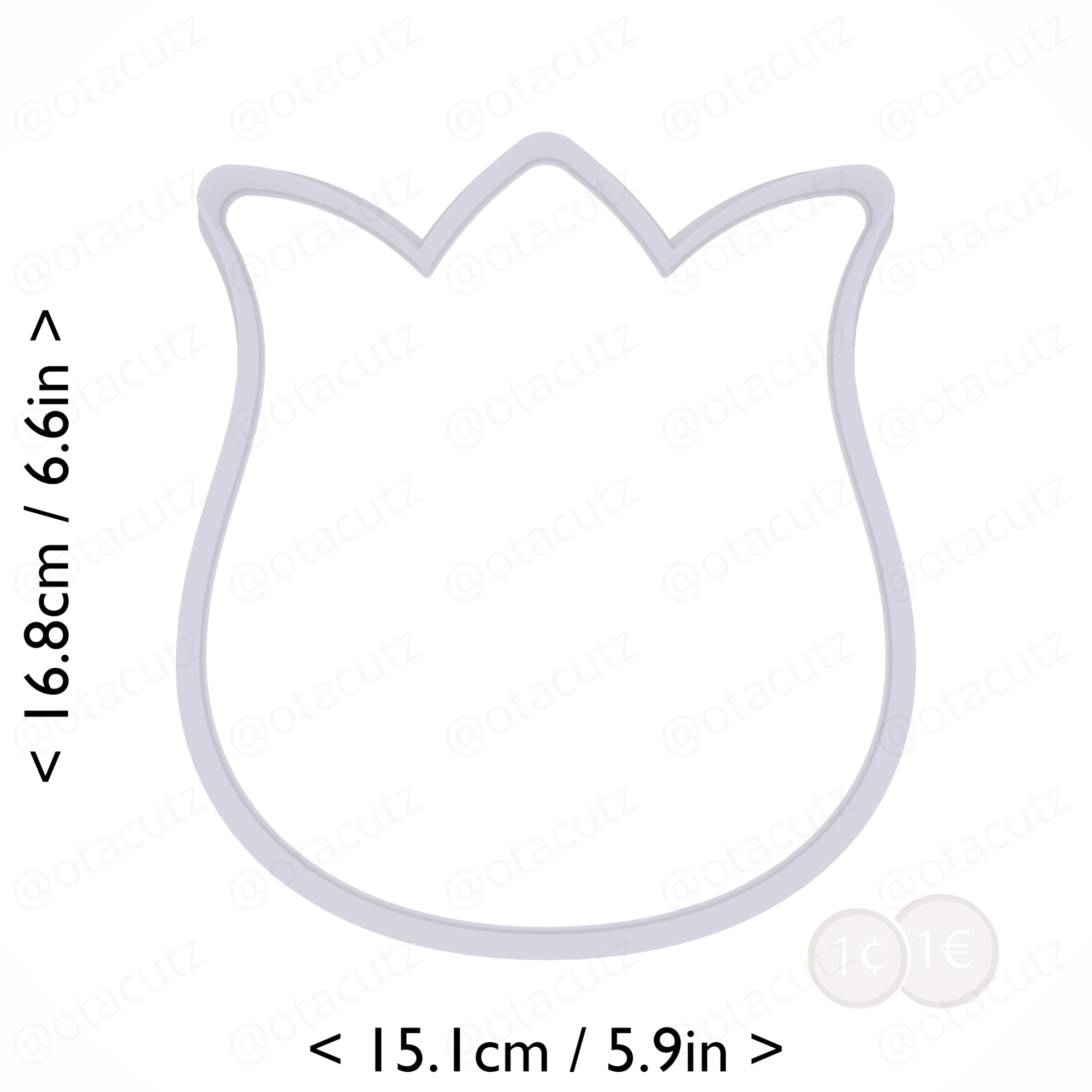 3D-Datei Tulpe Ausstechform 6.25in / 15.9cm・Design für 3D-Drucker zum ...