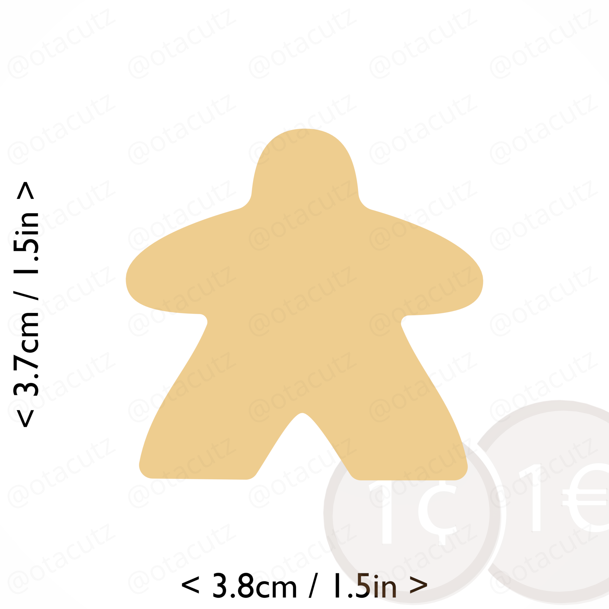 Archivo 3D Meeple Cookie Cutter 1.5in / 3.8cm・Objeto de impresión 3D ...