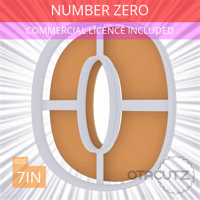 3D file Number Zero Cookie Cutter 7in / 17.8cm・3D printing idea to ...