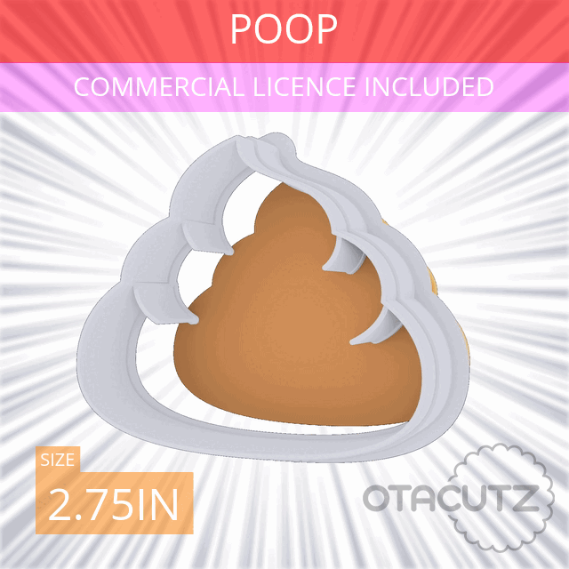 STL file Poop Cookie Cutter 2.75in / 7cm・3D print design to download・Cults