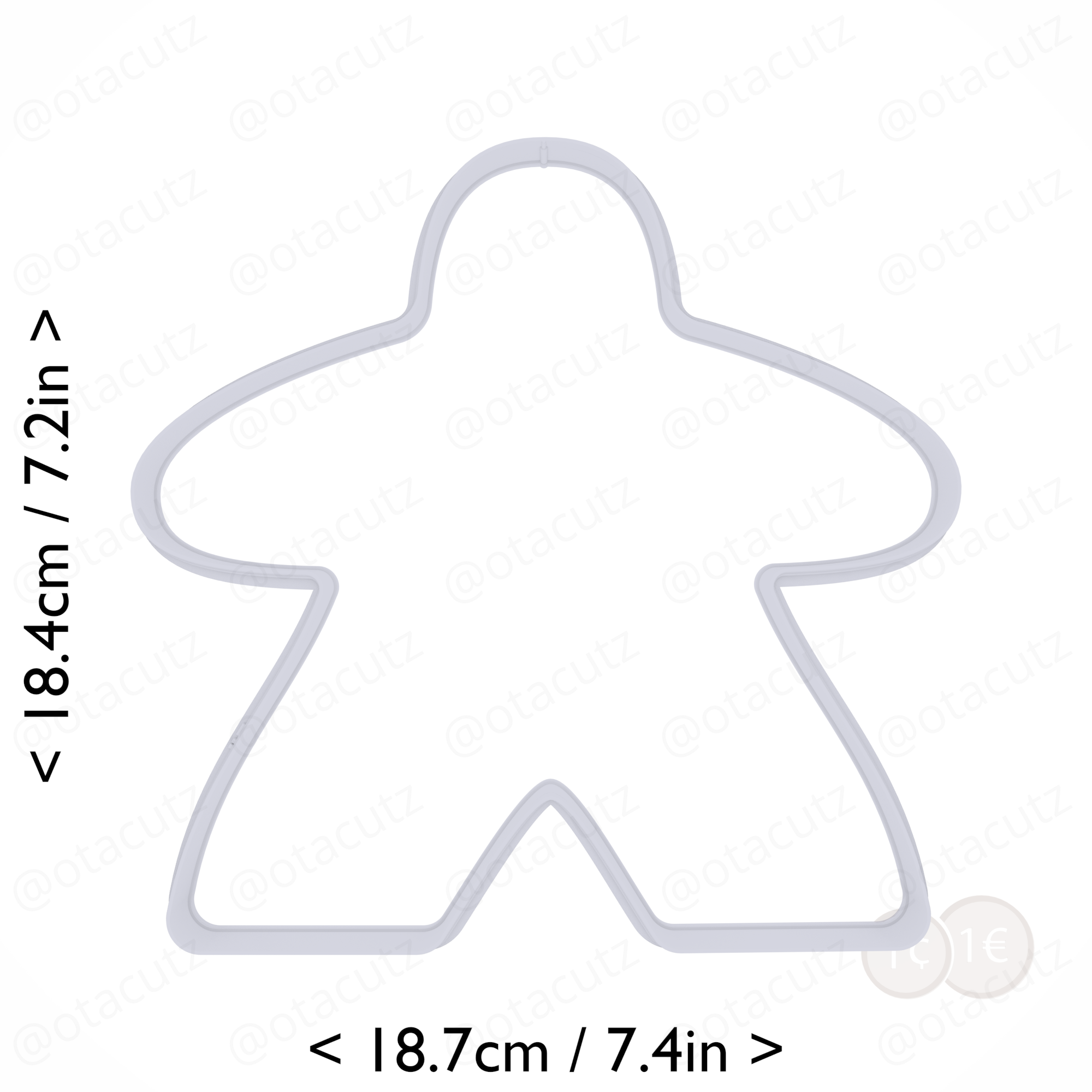 Archivo 3D Meeple Cookie Cutter 7in / 17.8cm・Objeto de impresión 3D ...