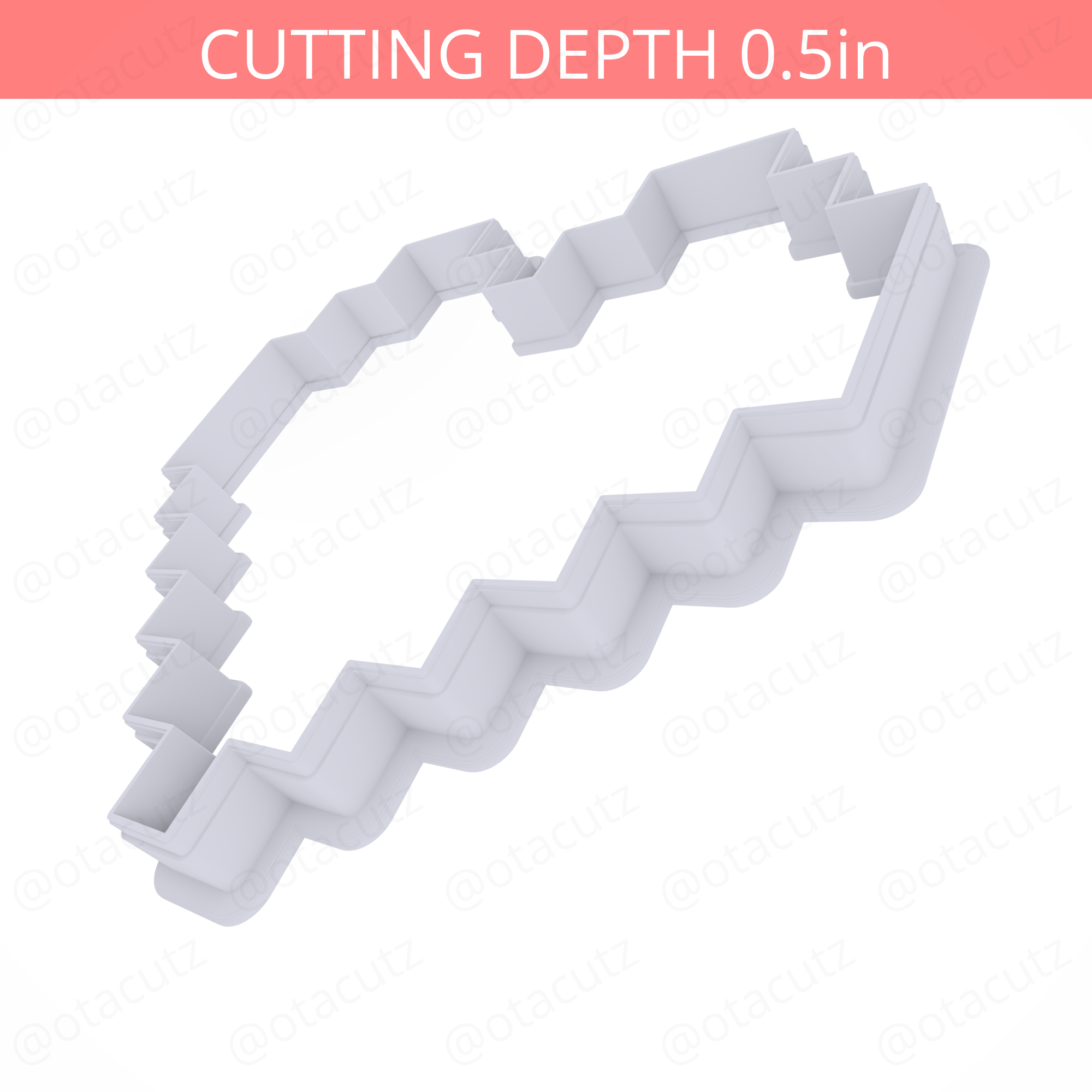 3D file Pixel Heart Cookie Cutter 4.75in / 12.1cm・3D printing idea to ...