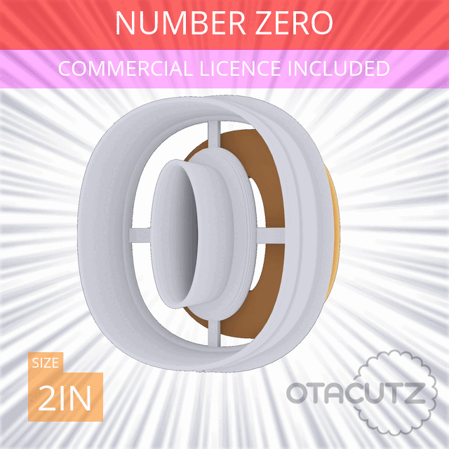 3D file Number Zero Cookie Cutter 2in / 5.1cm・Template to download and ...