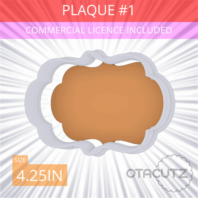 STL file Plaque #1 Cookie Cutter 4.25in / 10.8cm・Model to download and ...