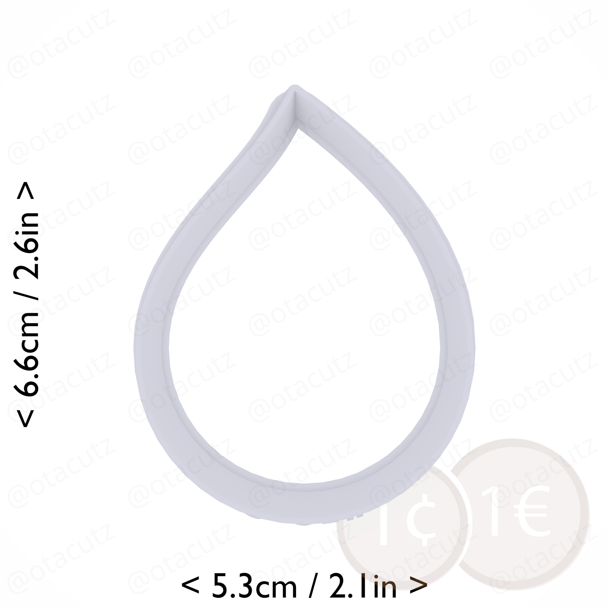 STL file Drop Cookie Cutter 2.25in / 5.7cm 💧・Design to download and 3D ...