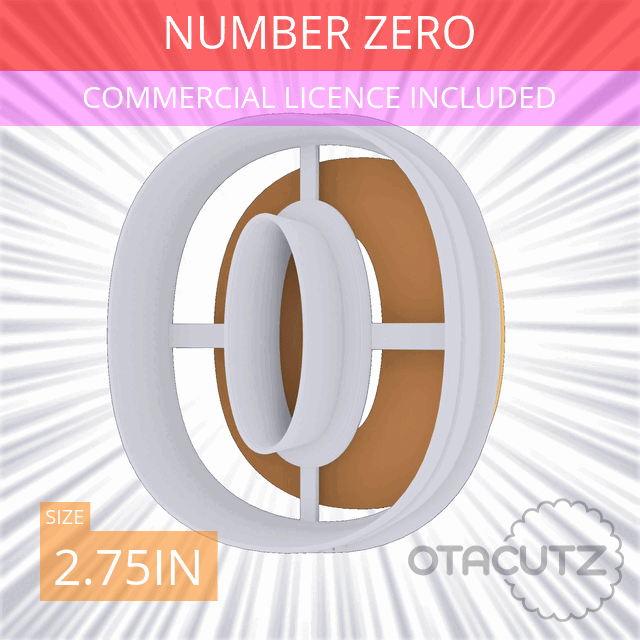3D file Number Zero Cookie Cutter 2.75in / 7cm・3D print object to ...
