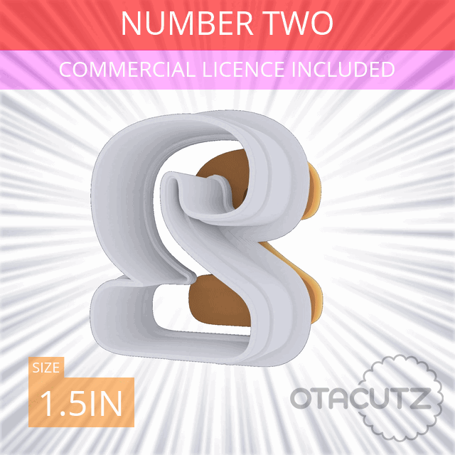 STL file Number Two Cookie Cutter 1.5in / 3.8cm・3D print object to ...