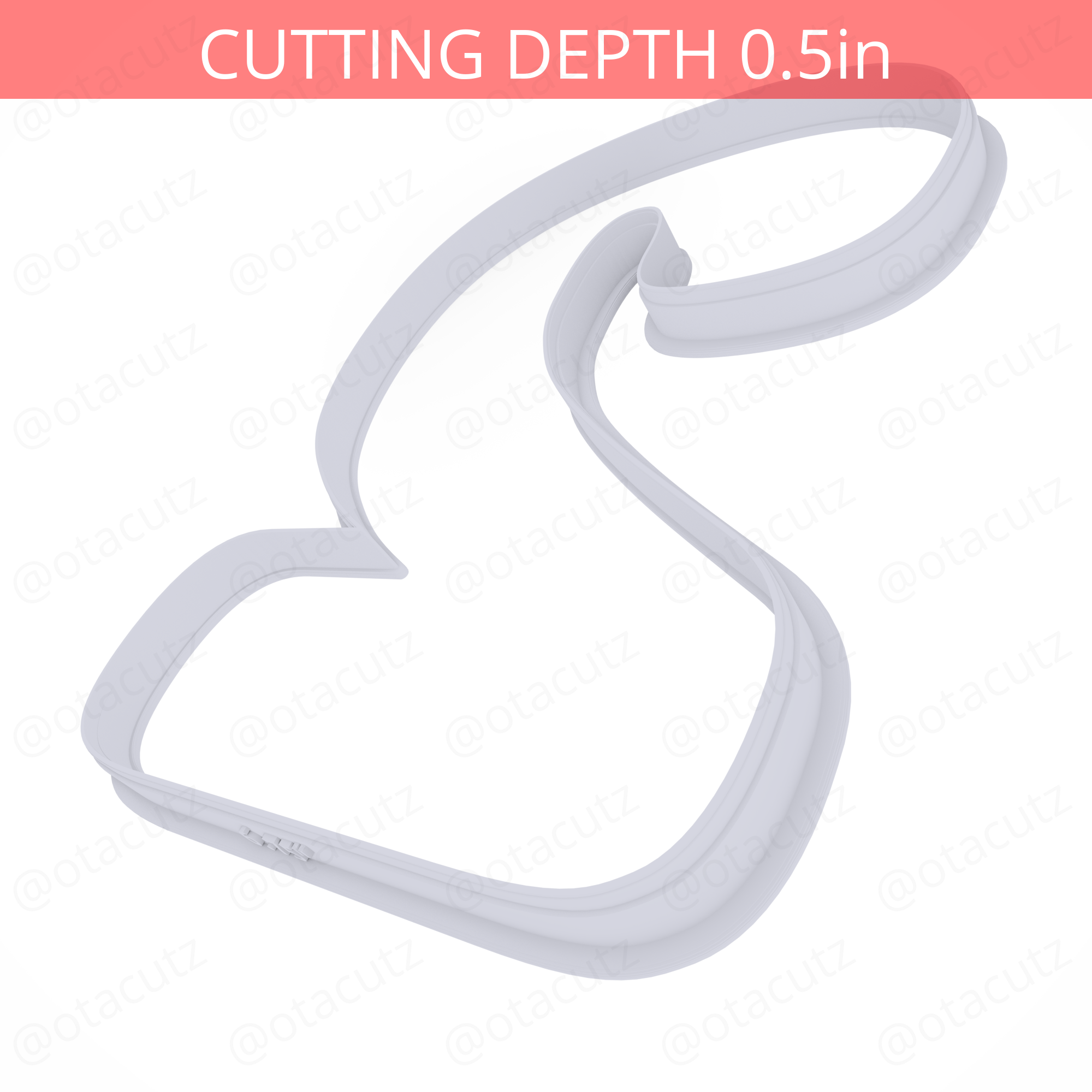 STL file Number Two Cookie Cutter 6.75in / 17.1cm・3D printing model to ...