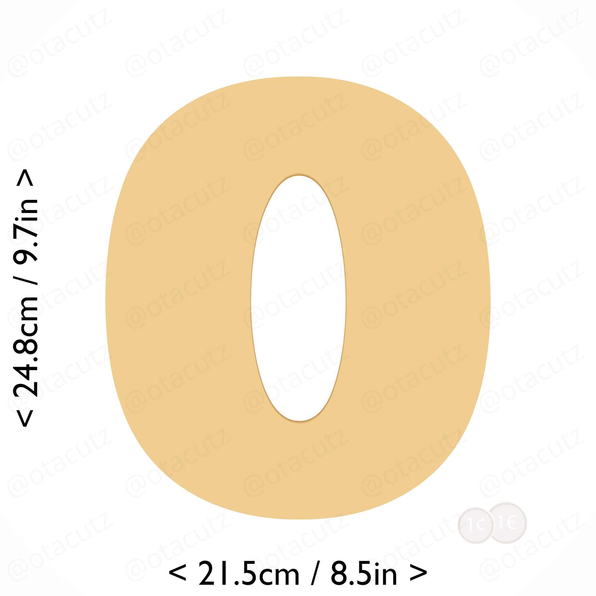 3D file Number Zero Cookie Cutter 9.75in / 24.8cm・3D printer model to ...