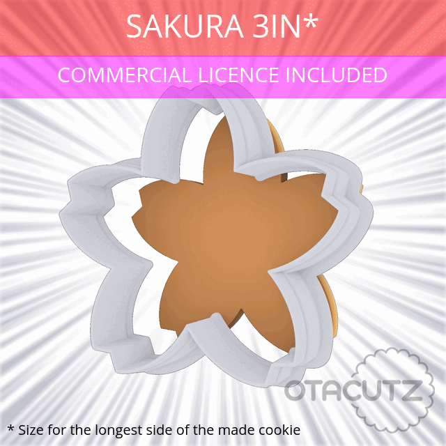 Fichier STL Sakura Cookie Cutter 3in / 7.6cm・Objet pour impression 3D à ...