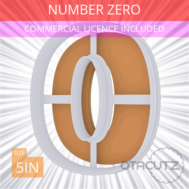 3D file Number Zero Cookie Cutter 5in / 12.7cm・Design to download and ...