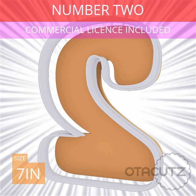 3D file Number Two Cookie Cutter 7in / 17.8cm・3D print object to ...