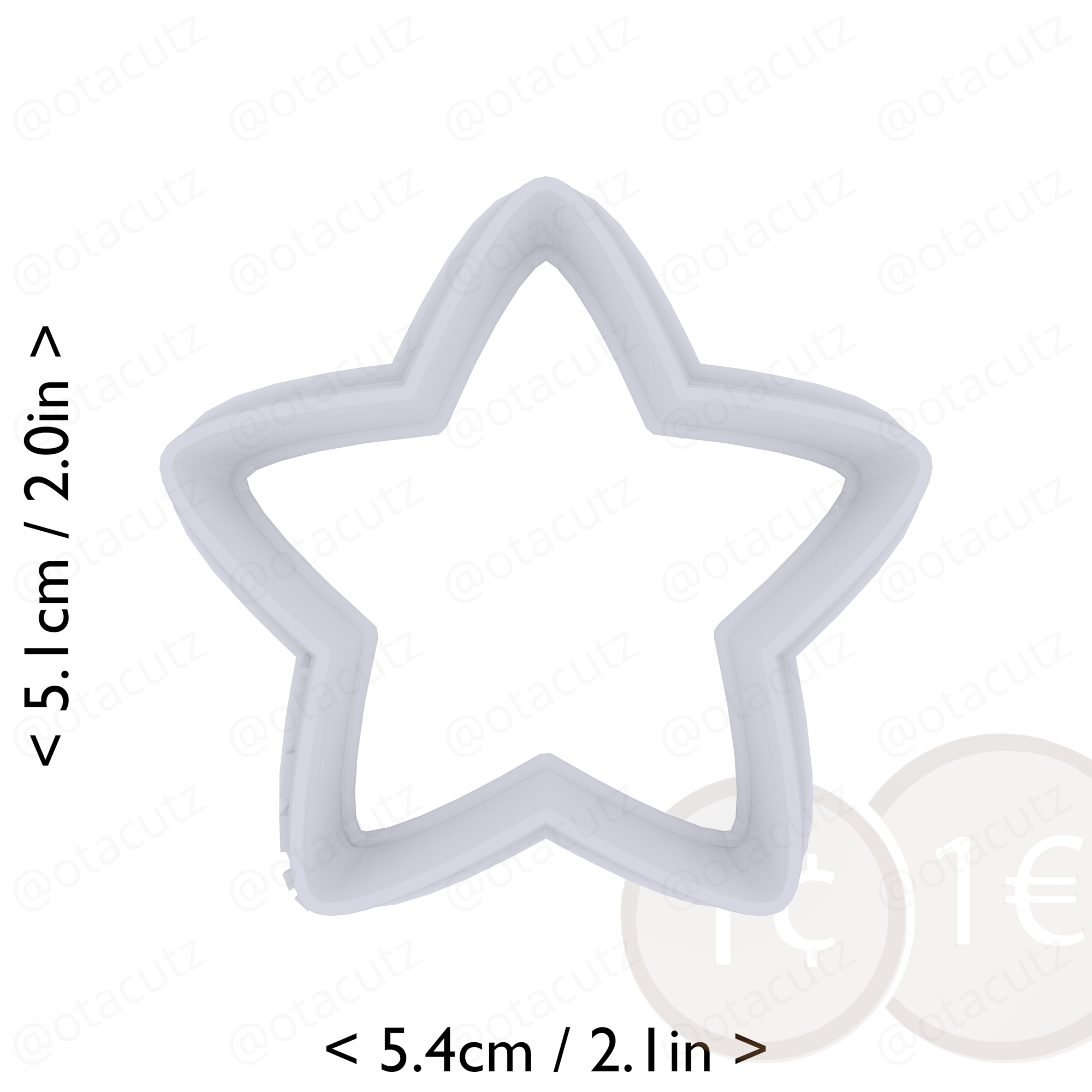 3D file Star Cookie Cutter 1.75in / 4.4cm・Template to download and 3D ...