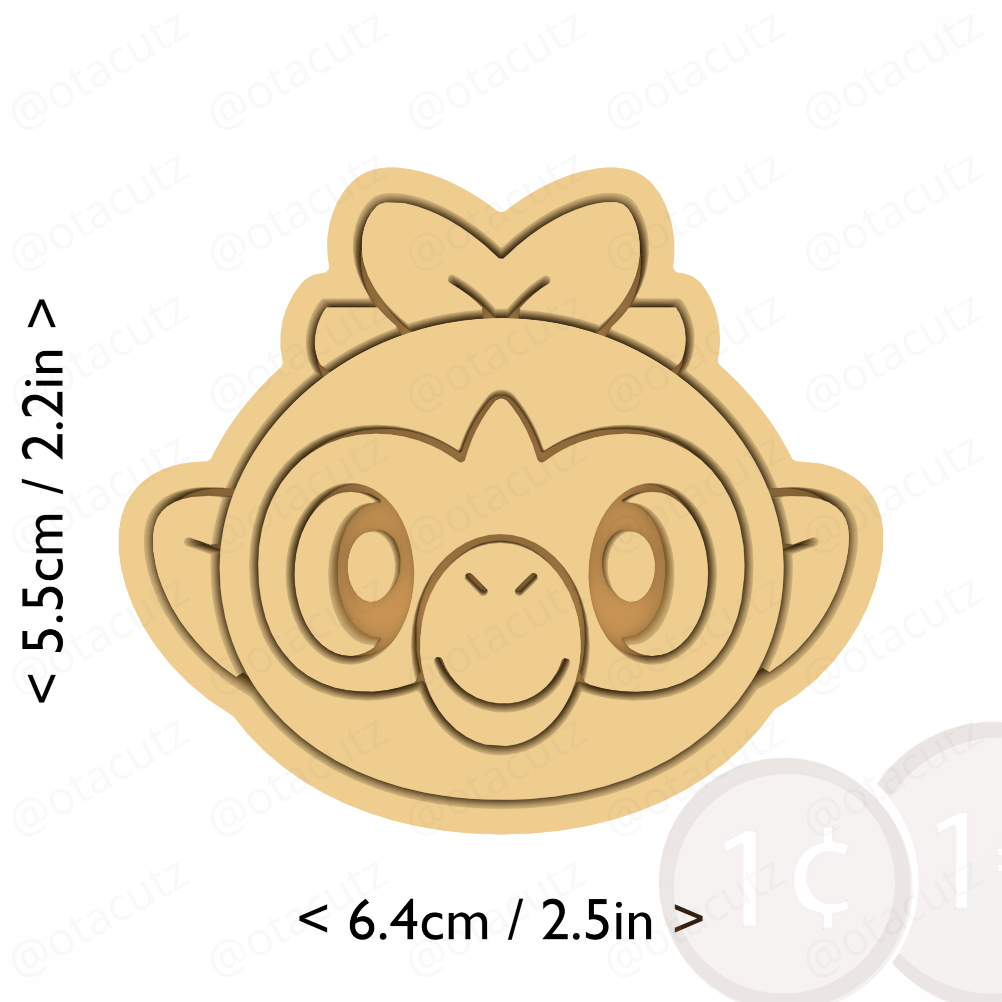 Free 3D file #0810 Grookey Cookie Cutter / Pokémon・3D printing template ...