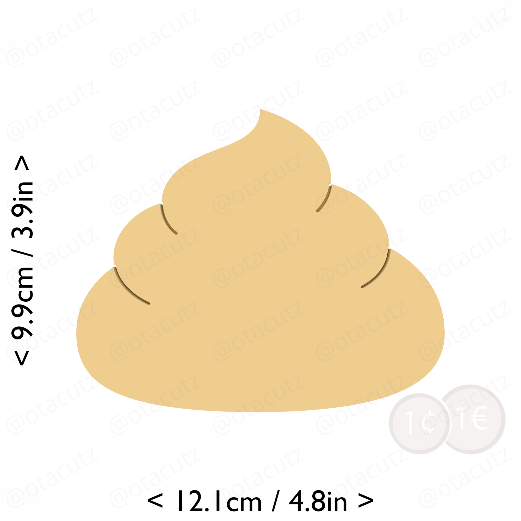 3D file Poop Cookie Cutter 4.75in / 12.1cm・3D printer design to ...