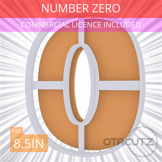 Archivo 3D Cortador de galletas Número Cero 21.6cm / 8.5in・Modelo de impresora 3D para descargar ...