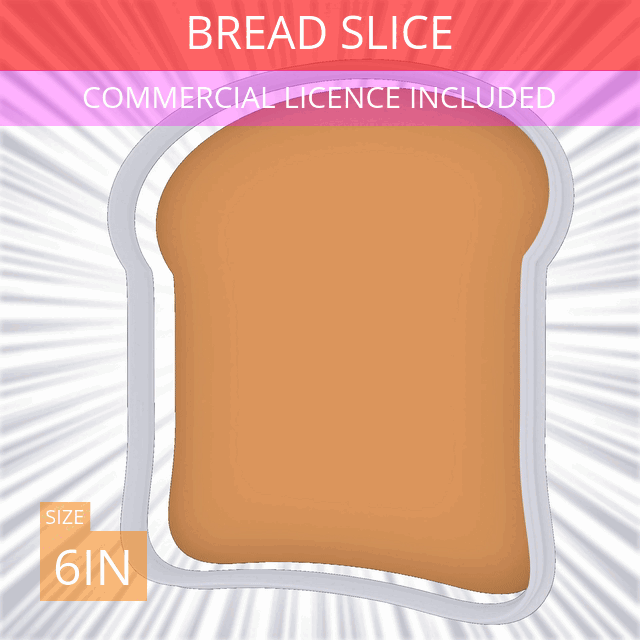 3D file Bread Slice Cookie Cutter 6in / 15.2cm・Design to download and ...