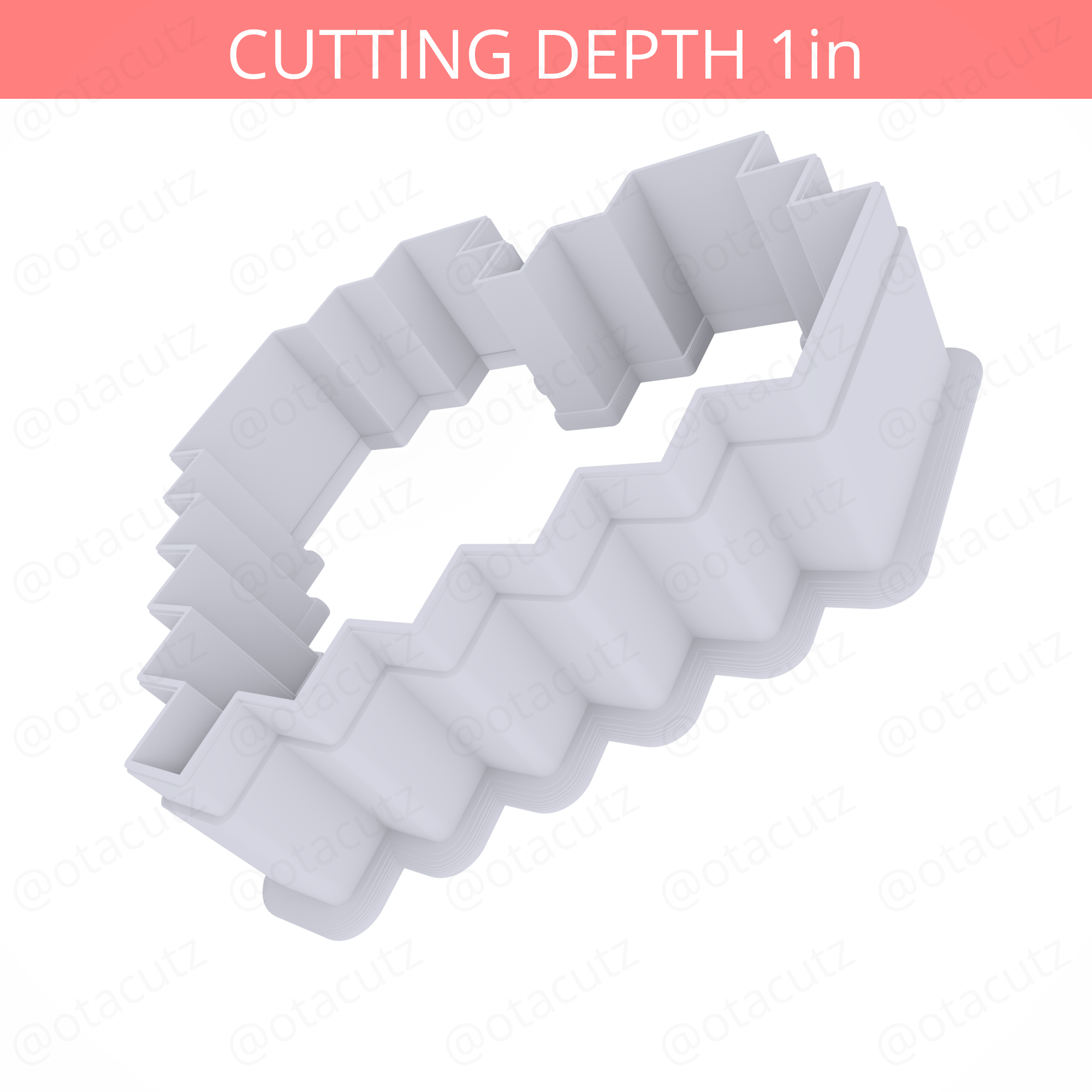 3D file Pixel Heart Cookie Cutter 3.75in / 9.5cm・3D printable model to ...